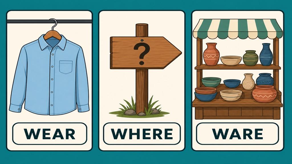 Wear vs. Where vs. Ware: What Is the Difference?