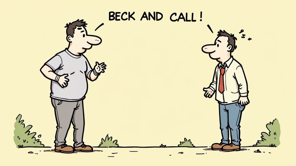 "Beck and Call" or "Beckon Call" - Which Is Right?